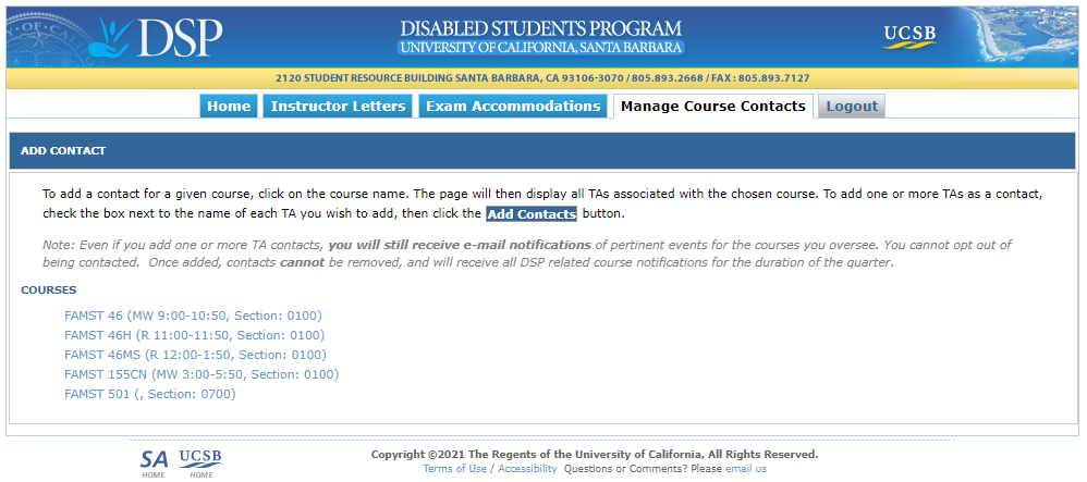 Using the DSP Portal | Disabled Students Program